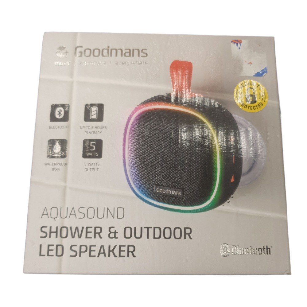 GOODMANS Goodmans Aquasound LED Outdoor & Shower Speaker - Own4Less